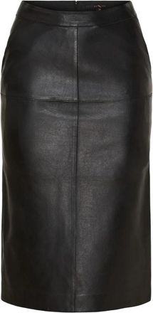 BTF-CPH 100102 Leder Bleistiftrock - - Skirts - Damen - Schwarzk - XS
