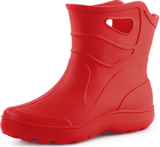 Ladeheid Gummistiefel Damen leichte Eva wasserfeste Schuhe Damen Bequeme und komfortable Gummischuhe KL027D (Rot, 37 EU)