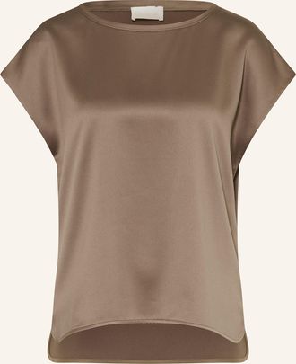 Juvia Blusenshirt Alea Aus Satin beige
