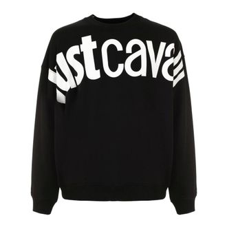 Just Cavalli Homme, Sweatshirts et sweats à capuche, Noir, Taille: M SweaT-shirt Élégant
