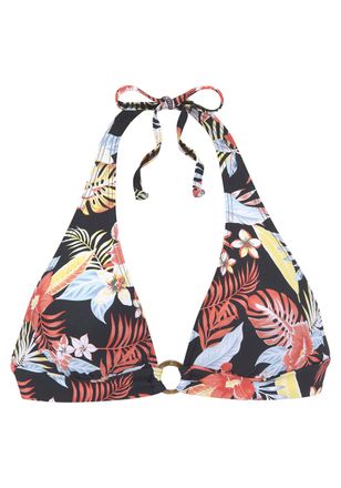 s.Oliver Damen Suki-10 Bikini, Blumendruck Schwarz, 34 / A EU