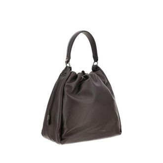 Brunello Cucinelli Womens Brown Calf Leather Bos Taurus Shoulder Bag