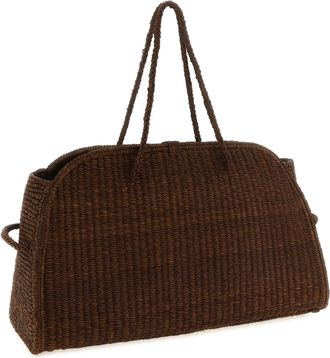 Jacquemus Braided Raffia Tote Bag - Brown