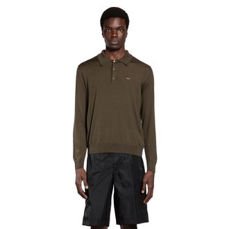 Prada Supefine Wool Knit Polo