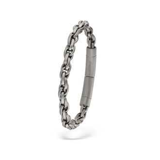 s.Oliver Herren Bracelet - Armband aus mattiertem Edelstahl - Silber - Verstellbar bis 22 cm - wasserfest & hautfreundlich