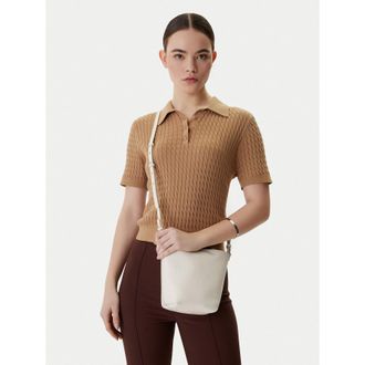 Calvin Klein Handtasche Calvin Klein Emblem Aop Sm Bucket Crossbody LV04F3506G Wei&szlig;