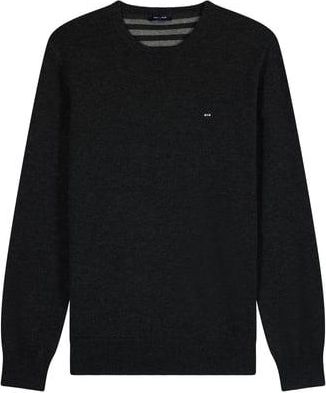 Eden Park Pull droit &agrave; logo en laine et coton