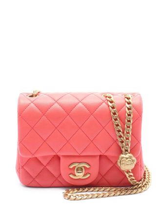 Chanel mini sac porté épaule Flap (2021) - Rose