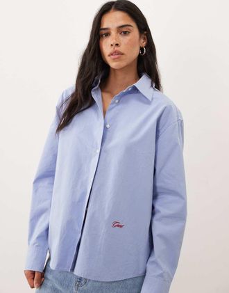 GANT chemise en popeline coupe regular bleue