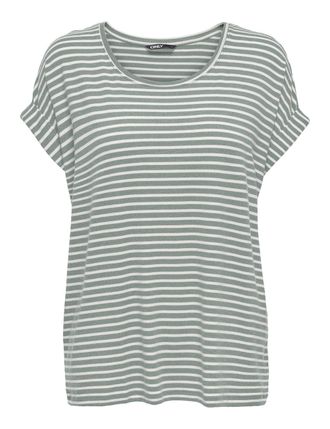 Only Carmakoma Carmoster Stripe S/S O-Neck Top JRS Noos