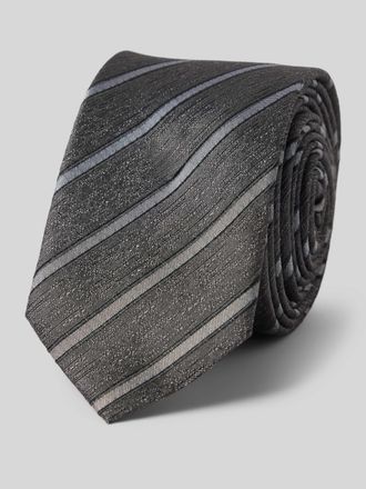 Olymp Level 5 Super Slim Seidenkrawatte mit Streifenmuster