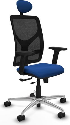 Piqueras y Crespo Gepolsterter B&uuml;rostuhl mit 2D-Armlehnen, h&ouml;henverstellbare Lendenwirbelst&uuml;tze und festes Kopfteil, ausgestattet mit Syncro/Traslack und Schneideschaum