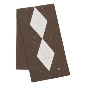 Bugatti &Eacute;charpe en tricot &agrave; motif losanges - Femme - Accessoires - Brun - Taille: ONE Size
