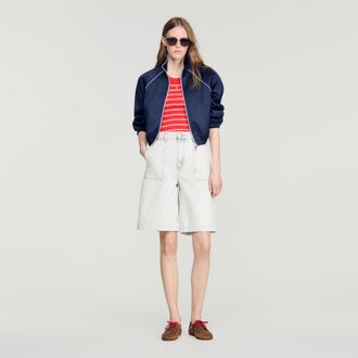 Sandro Bermudashorts in Washed-Optik