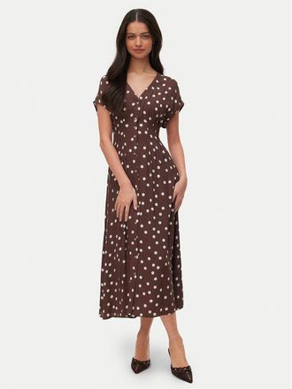 Vero Moda Sommerkleid Elisa 10348019 Dunkelbraun Regular Fit