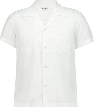 Bode Homme, Chemises, Blanc, Taille: L Voile Short Sleeve Shirt