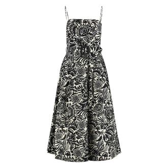 Ralph Lauren Gebl&uuml;mtes Midi-Slipkleid - - Dresses - Damen - Schwarzk - M