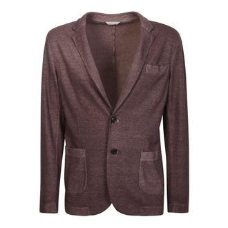 Original Vintage Melange Woll Jersey Jacke - - Jackets - Herren - Braun - XL