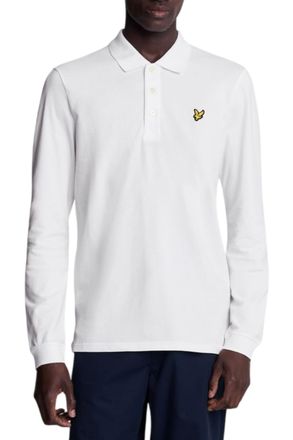 Lyle & Scott Poloshirt Herren Langarm Wei&szlig; | Polo mit Button-down-Kragen Herren | XS-XXL
