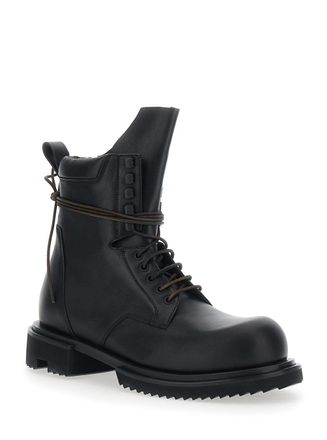 Rick Owens Mens Ankle Boots Gabe Black Leather
