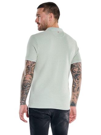 Emilio Adani Poloshirt Herren Poloshirt mit strukturierter Warenoberfl&auml;che, Hellgruen