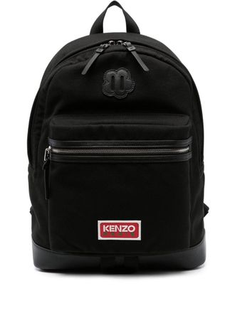 Kenzo sac &agrave; dos Explore Boke Flower en toile - Noir