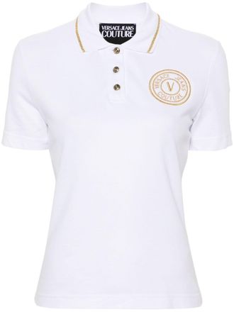 Versace Jeans Couture polo à logo brodé - Blanc
