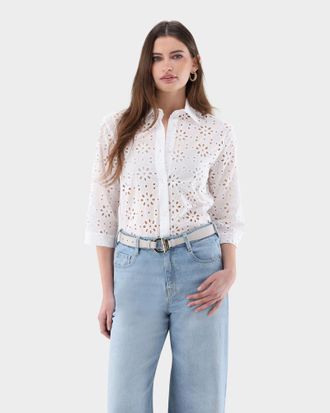 van Laack Hemdbluse aus Spitze