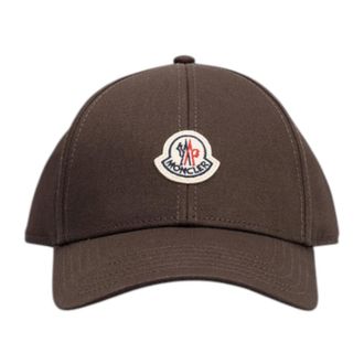 Moncler Femme, Accessoires, Brun, Taille: ONE Size Casquette de baseball en gabardine de coton