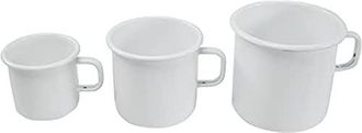hOme 2366812 Set 6-teilig Emaille Latte Cm 12 Töpfe und Vorbereitung Küche