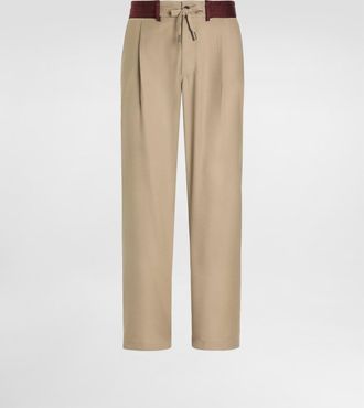 Dolce & Gabbana Wool Canvas Trousers - Mann Collection Beige 48