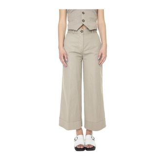 Alessia Santi Wide Hosen - - Trousers - Damen - Beige - 2XS