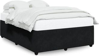 vidaXL Bettgestell ohne Matratze Schwarz 160x200 cm Samt Vidaxl