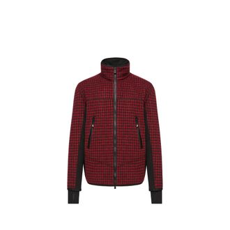 Moncler Moncler Wool Blend Vichy Zip-up Sweatshirt, Men, Red, Size: Xxl
