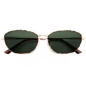 Sojos Retro Ovale Gro&szlig; Polarisiert Sonnenbrillen Damen Herren 90er Jahre Vintage Metall Stil UV400 Schutz Sonnenbrille SJ1245