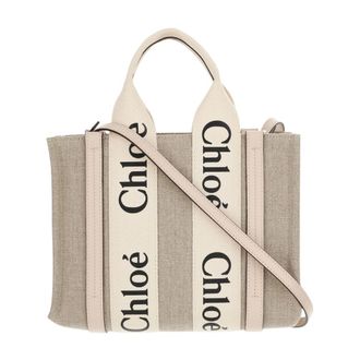 Chlo&eacute; Petit sac cabas Woody en lin - Femme - Sacs - Multicolore - Taille: ONE Size
