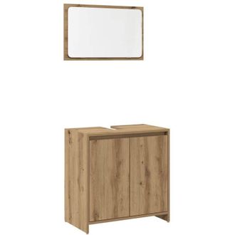 vidaXL Vidaxl - Ensemble de meubles salle de bain 2 pcs bois ding&eacute;nierie