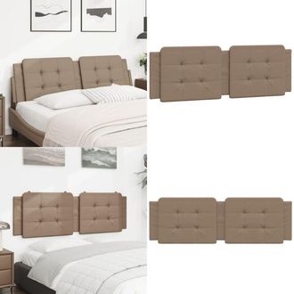vidaXL Coussin de t&ecirc;te de lit cappuccino 160 cm similicuir - Coussin De T&ecirc;te - T&ecirc;te De Lit - Oreiller De T&ecirc;te - T&ecirc;te De Lit Capitonn&eacute;e - Similicuir - Home &