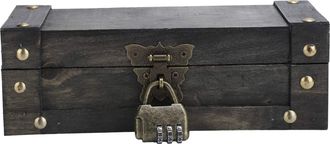 Brrnoo Vintage Schmuck Aufbewahrungsbox, Retro Design, Dekorative Schatzkiste mit Schloss, Perfekte Geschenkbox für Schmuck und Accessoires, Wohnraumdekorati