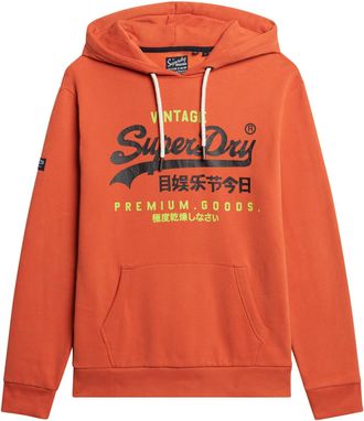 Superdry Herren Classic Vl Heritage Hoodie Sweatshirt, Denim Co Rust Orange, Large