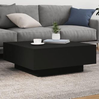 vidaXL Table basse noir 80x80x31 cm bois ding&eacute;nierie Vidaxl