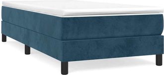vidaXL Bettgestell ohne Matratze Dunkelblau 90x190 cm Samt Vidaxl