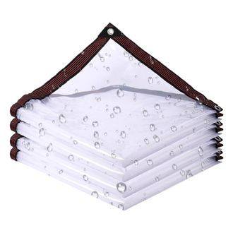 Generico Wasserdichte Plane, robust, transparent, wasserdicht, 2,1 x 6,1 m, Pflanzenkäfig, winddicht, für Camping, Rucksackreisen, Auto, LKW, Garten, Outdoor