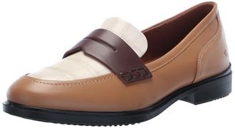 Ecco Womens Dress Classic 15 Penny Loafer, Cashmere/Limestone/Chocolate, 4-4.5