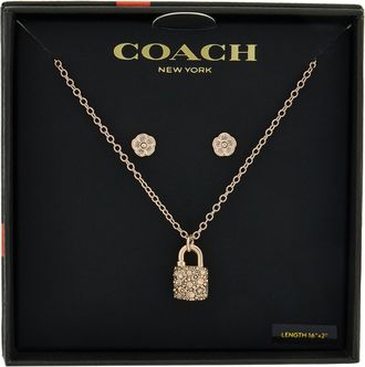 Coach Schmuckset Halskette und Ohrringe Coach 37541360 Roségold