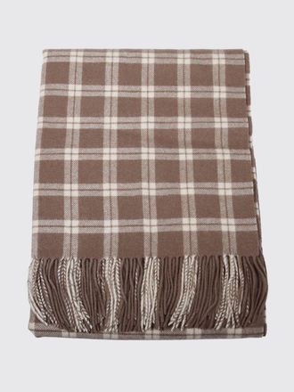 By Malene Birger &Eacute;charpe &agrave; carreaux en laine et cachemire avec ourlet &agrave; franges
