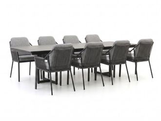 Tierra Outdoor Liv/Naro 280 cm Gartenm&ouml;bel-Set 9-teilig stapelbar