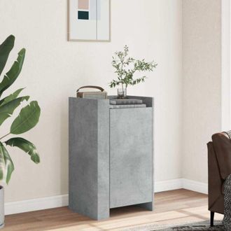 vidaXL Buffet gris b&eacute;ton 45x35x75 cm Bois ding&eacute;nierie Vidaxl