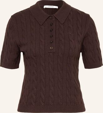 Gestuz Strick-Poloshirt Gzthilla braun