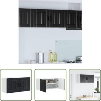 vidaXL vidaXL K&uuml;chenwandschrank - K&uuml;chenschrank Schwarz 80 x 31 x 40 cm Holzwerkstoff